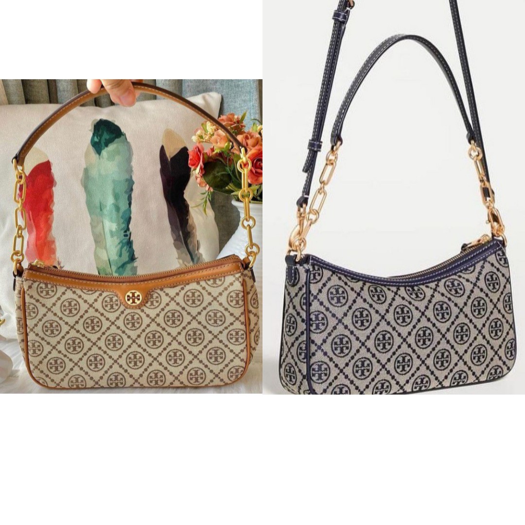 PREORDER TORY BURCH T MONOGRAM JACQUARD STUDIO BAG 477, Women's Fashion ...