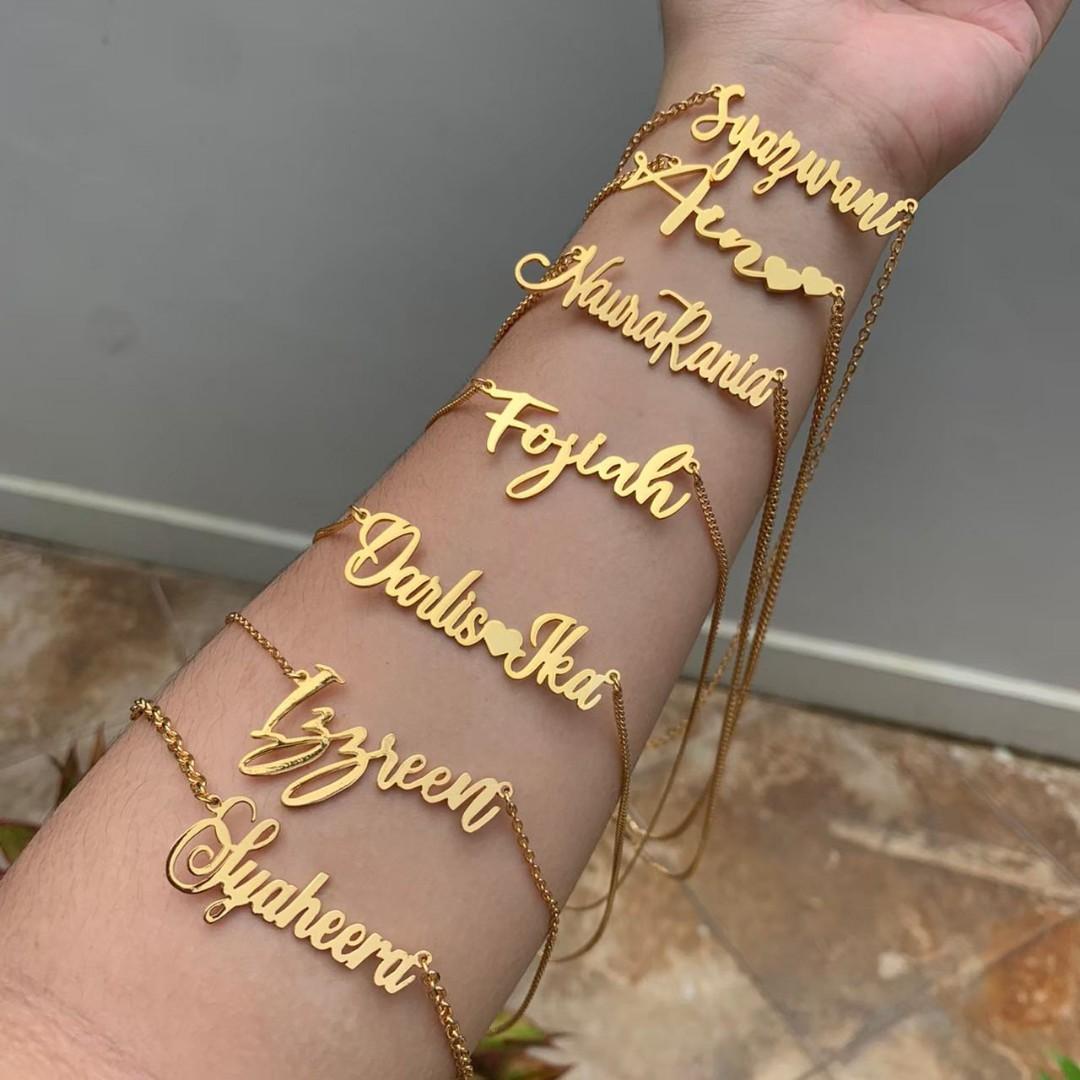 RANTAI NAMA CUSTOM, Women's Fashion, Jewelry & Organisers, Necklaces on ...