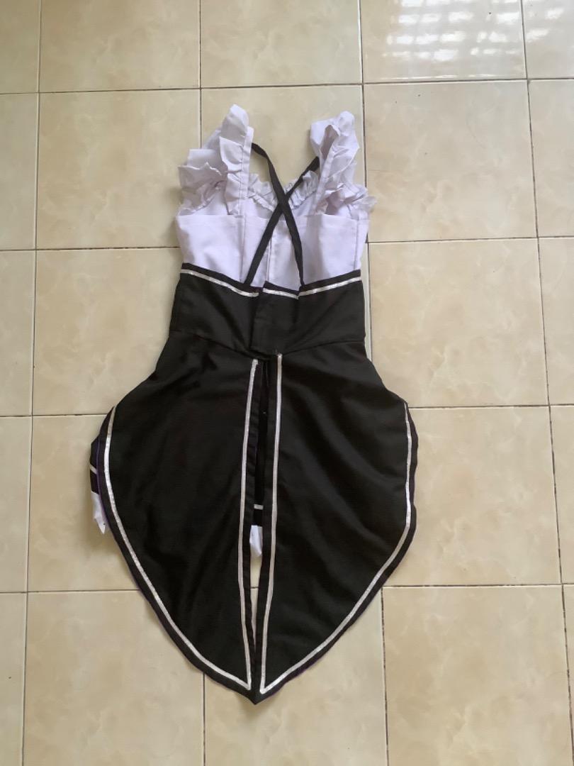 Re: zero Rem anime cosplay set lolita: Dress and apron, Women's Fashion ...