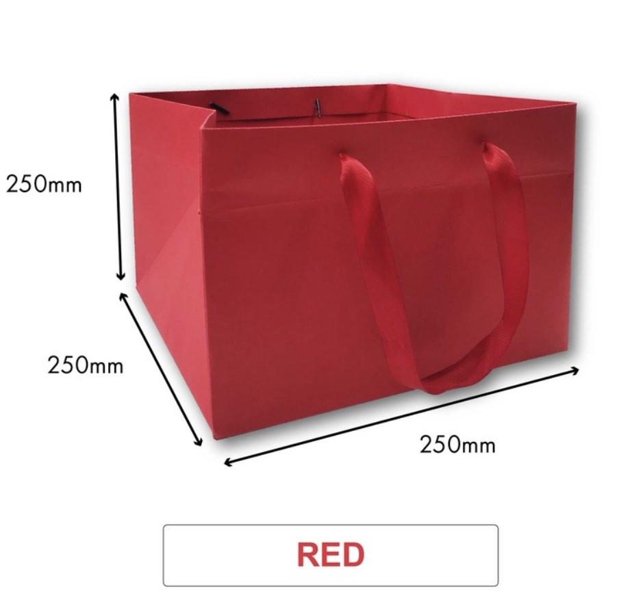 Paper bag red paper bag square paper bag 25x25, Everything Else on ...