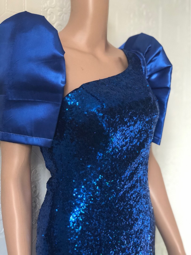Royal Blue Filipiniana, Women's Fashion, Dresses & Sets, Evening ...
