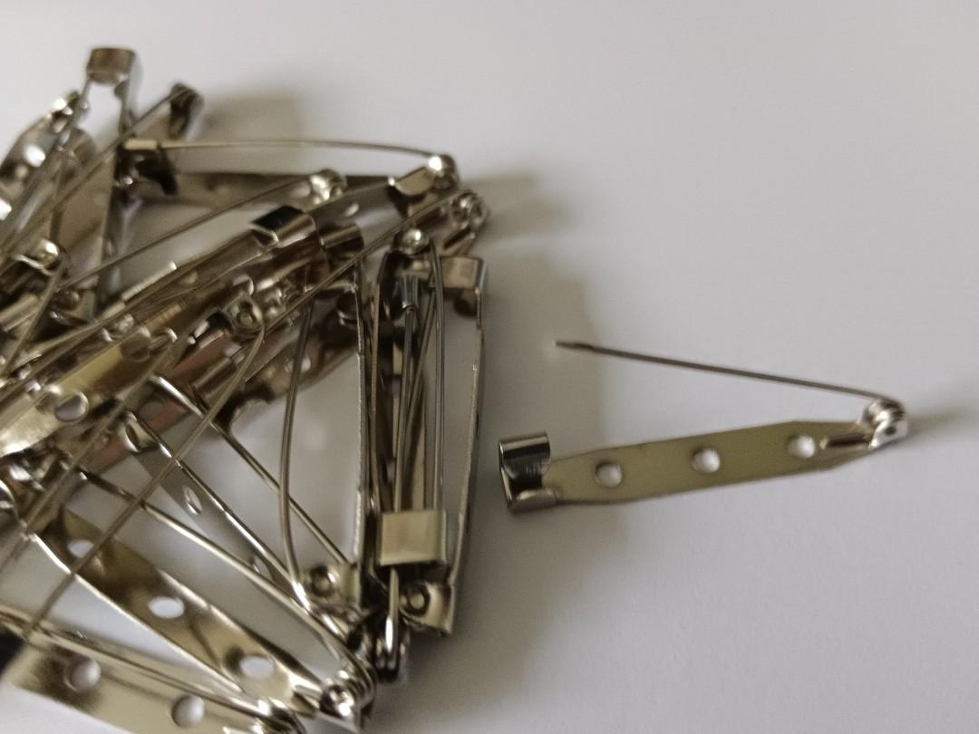 (With Minimum Order ) Safety Metal Pin 37mm for nameplate name badge ...