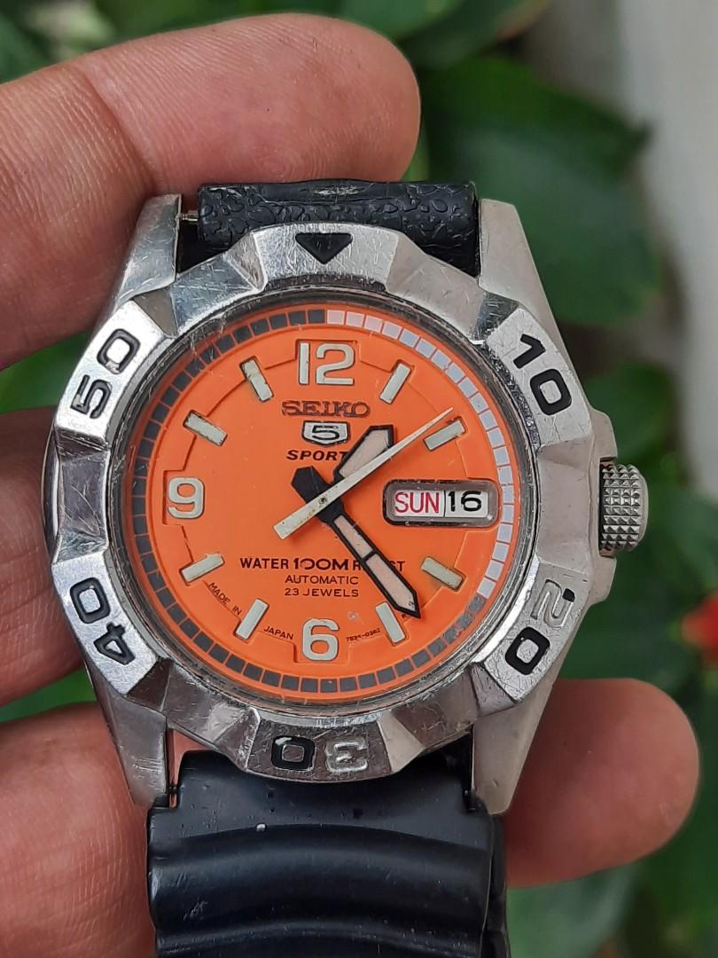 Seiko 5 sports orange ( automatic ), Men's Fashion, Watches ...