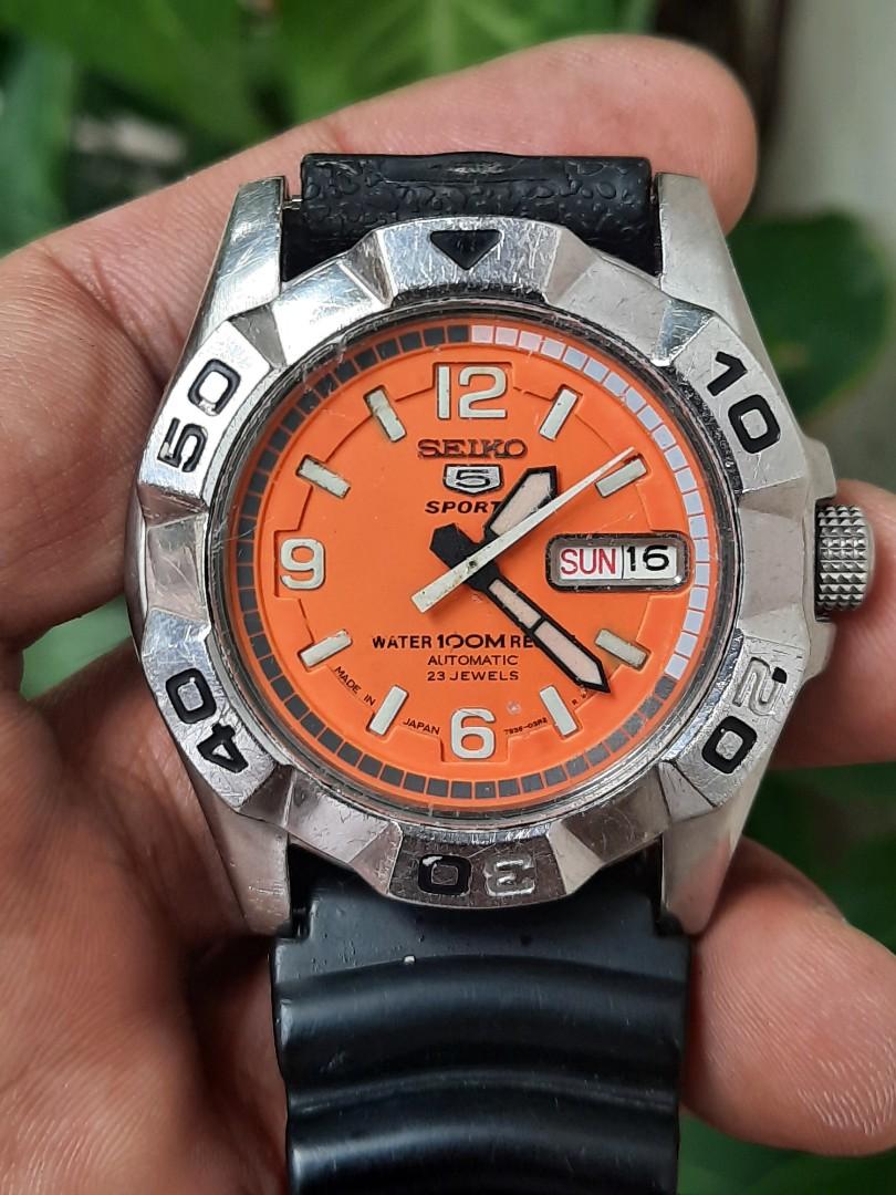 Seiko 5 sports orange ( automatic ), Men's Fashion, Watches ...