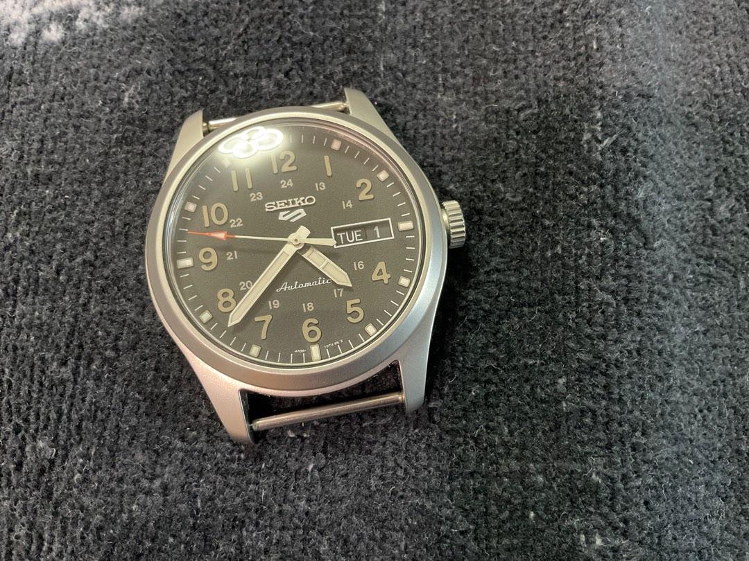 Seiko SPRG37K1 automatic field watch. Black with original nylon strap ...