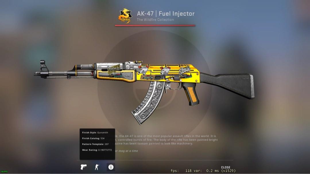 SELLING CS:GO AK47 FUEL INJECTOR SKIN, Video Gaming, Gaming Accessories ...