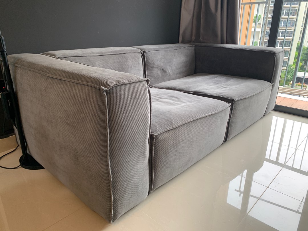 Sofa two seater with leg rest, Furniture & Home Living, Furniture ...