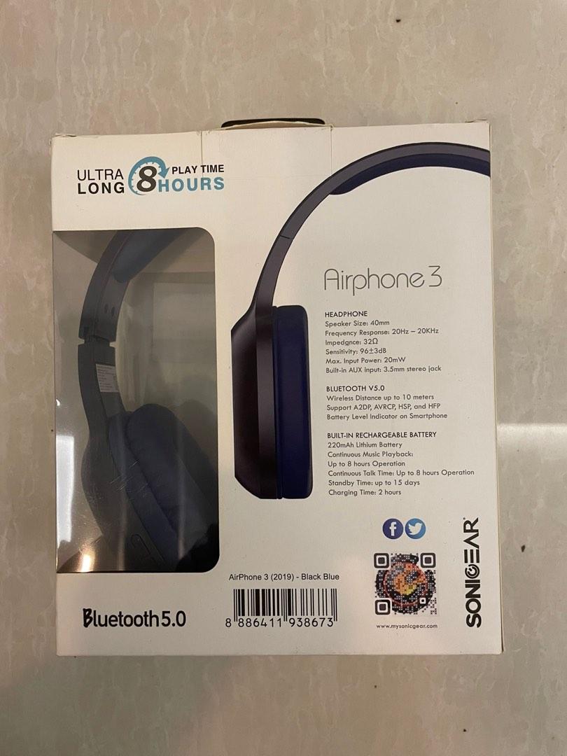Sonic Gear Airphone 3 Dark Blue, Audio, Headphones & Headsets on Carousell