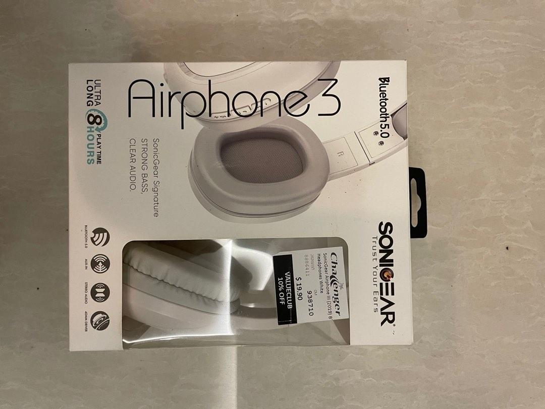Sonic Gear Airphone 3 WHITE, Audio, Headphones & Headsets on Carousell
