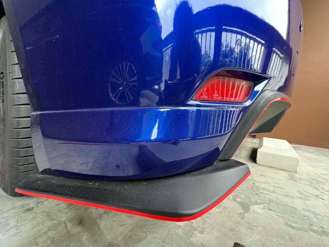 Subaru wrx sgt impreza sti hatch vinyl lining red wrap bumper lip wrap ...