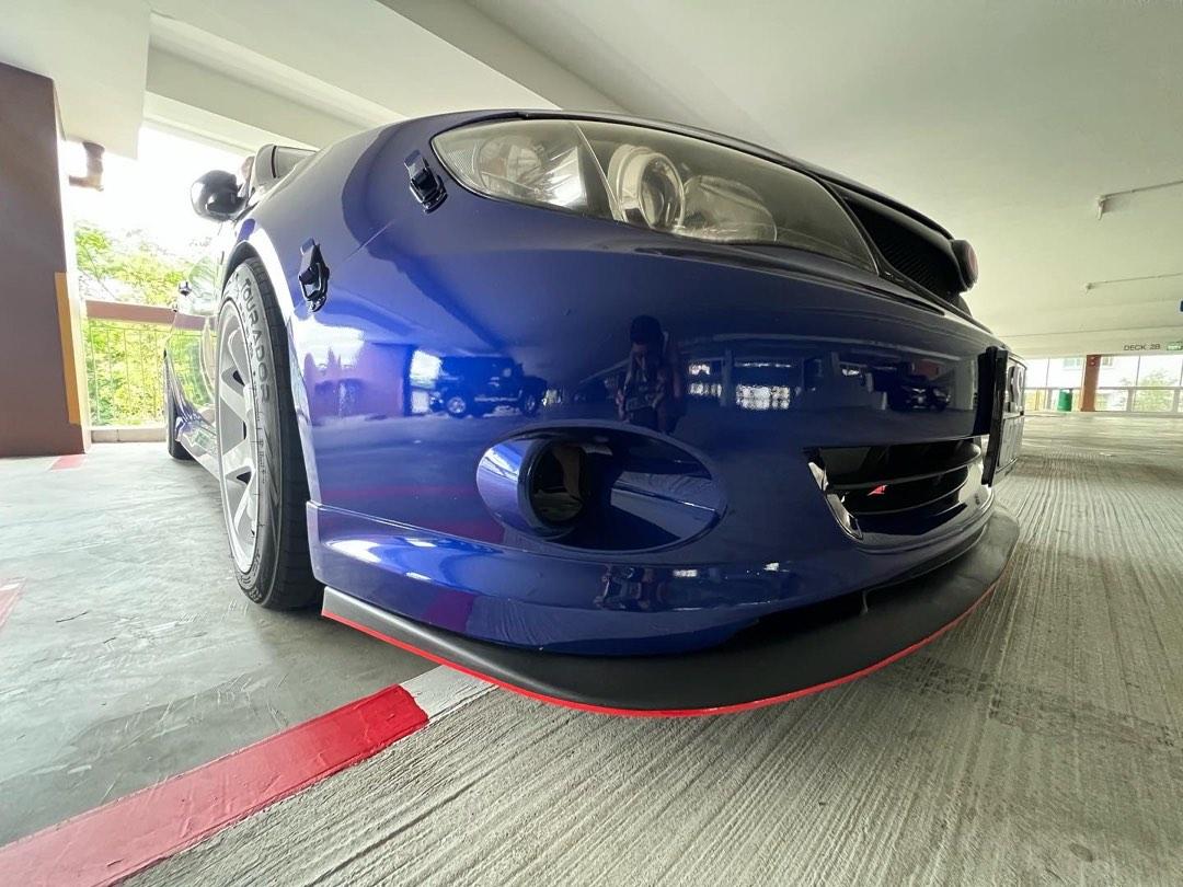 Subaru wrx sgt impreza sti hatch vinyl lining red wrap bumper lip wrap ...