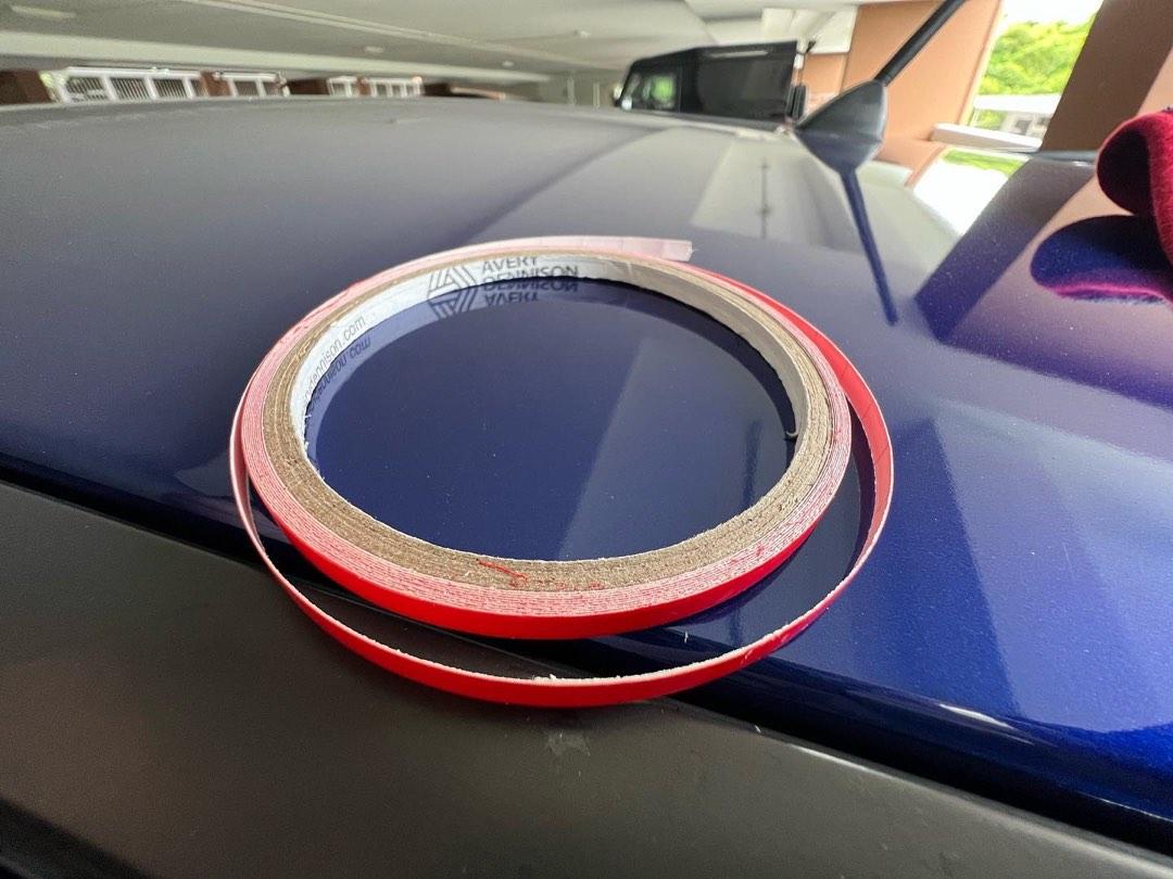 Subaru wrx sgt impreza sti hatch vinyl lining red wrap bumper lip wrap ...