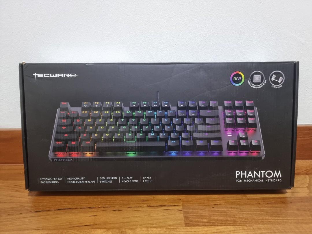 Tecware Phantom 87 RGB Mechanical Keyboard with Purple Turquoise ...