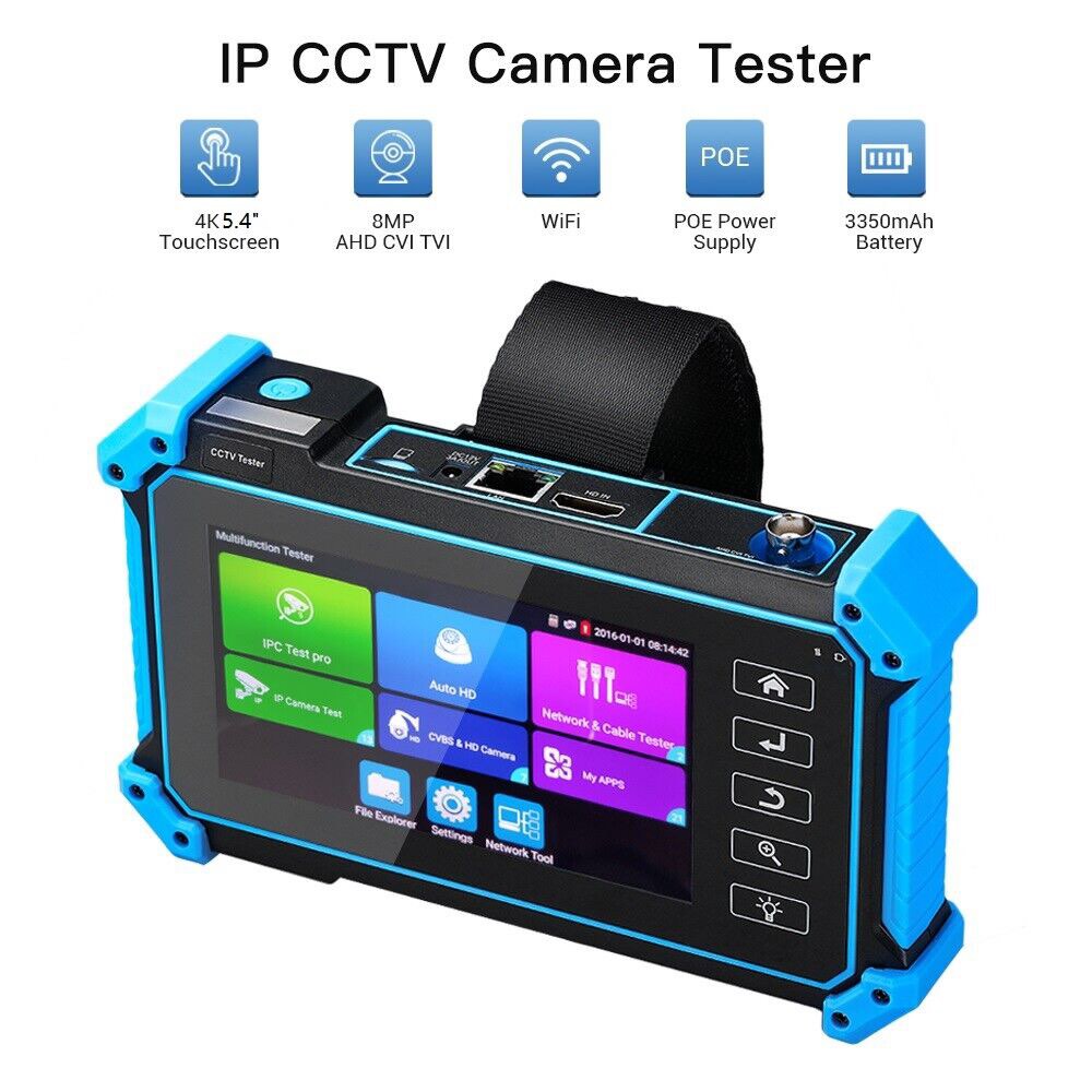 TOMLOV 4k 5 inch 8MP IPC Camera cctv Tester AHD CVI TVI CVBS Analog ...