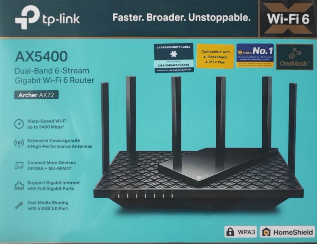 TP-Link AX5400 Archer AX 72 Brand new, Computers & Tech, Parts ...