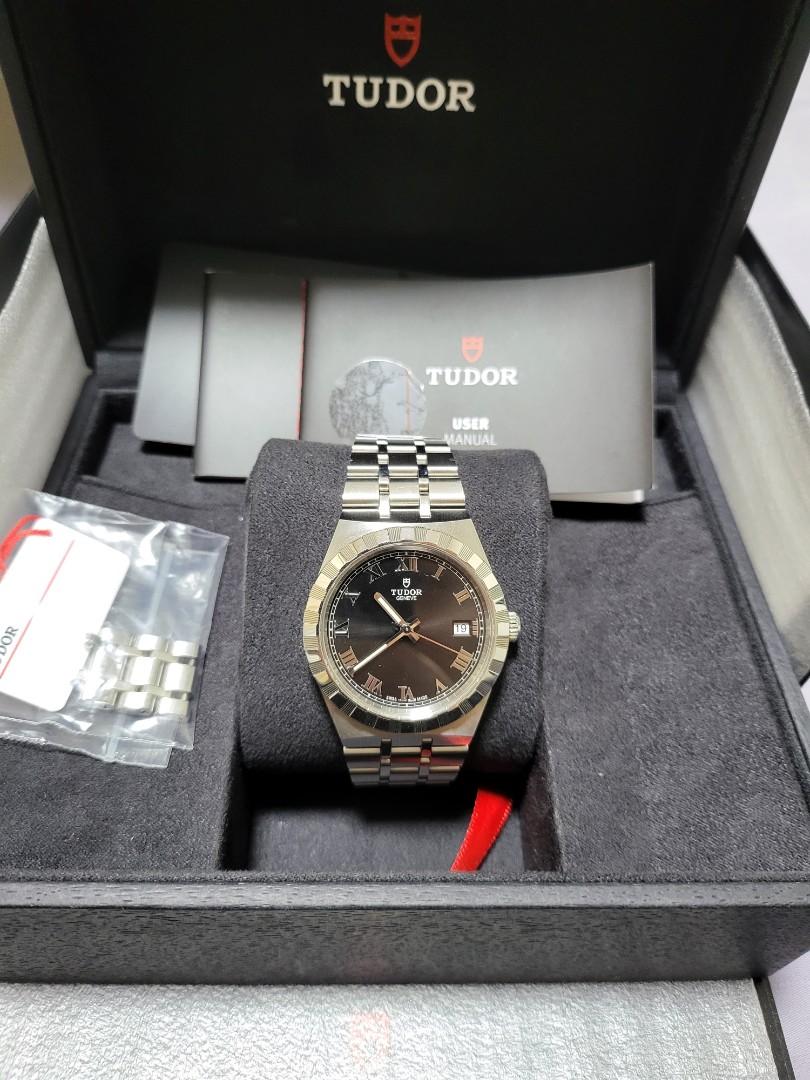 Tudor royal 38mm black 28500, Luxury, Watches on Carousell