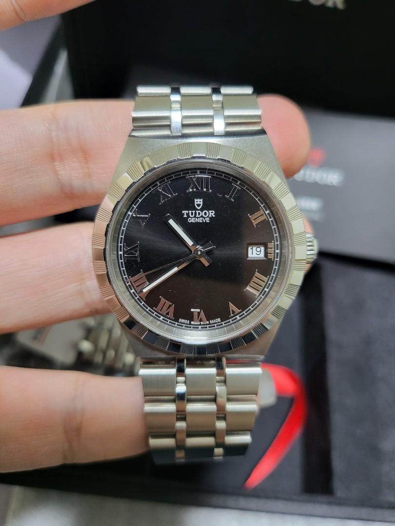 Tudor royal 38mm black 28500, Luxury, Watches on Carousell