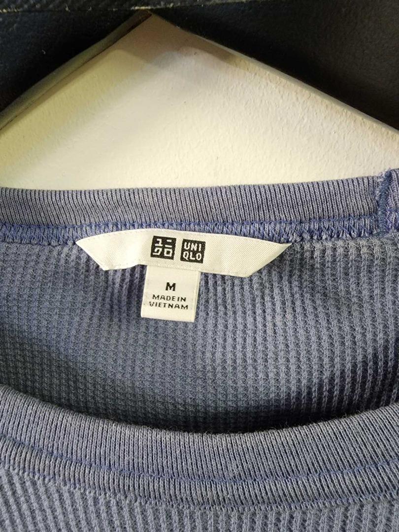Uniqlo Light Blue Long Sleeve Shirt, Men's Fashion, Tops & Sets ...