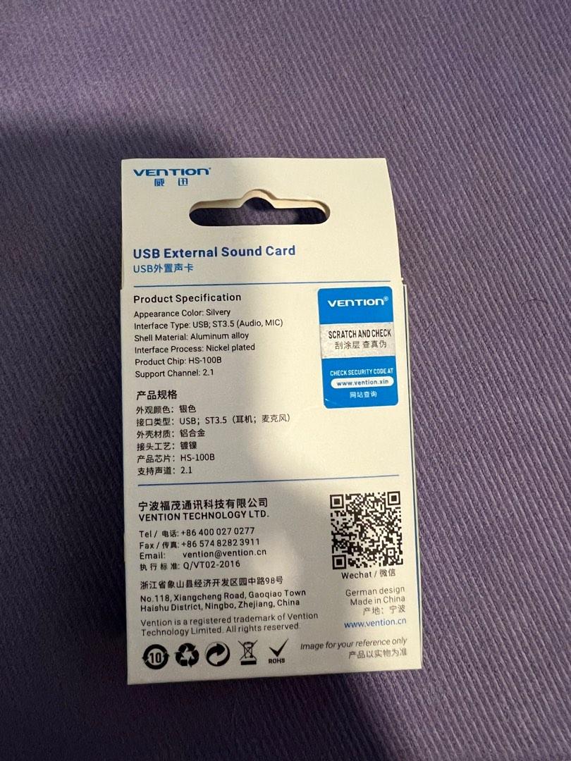 Vention USB External Sound Card, Computers & Tech, Parts & Accessories ...