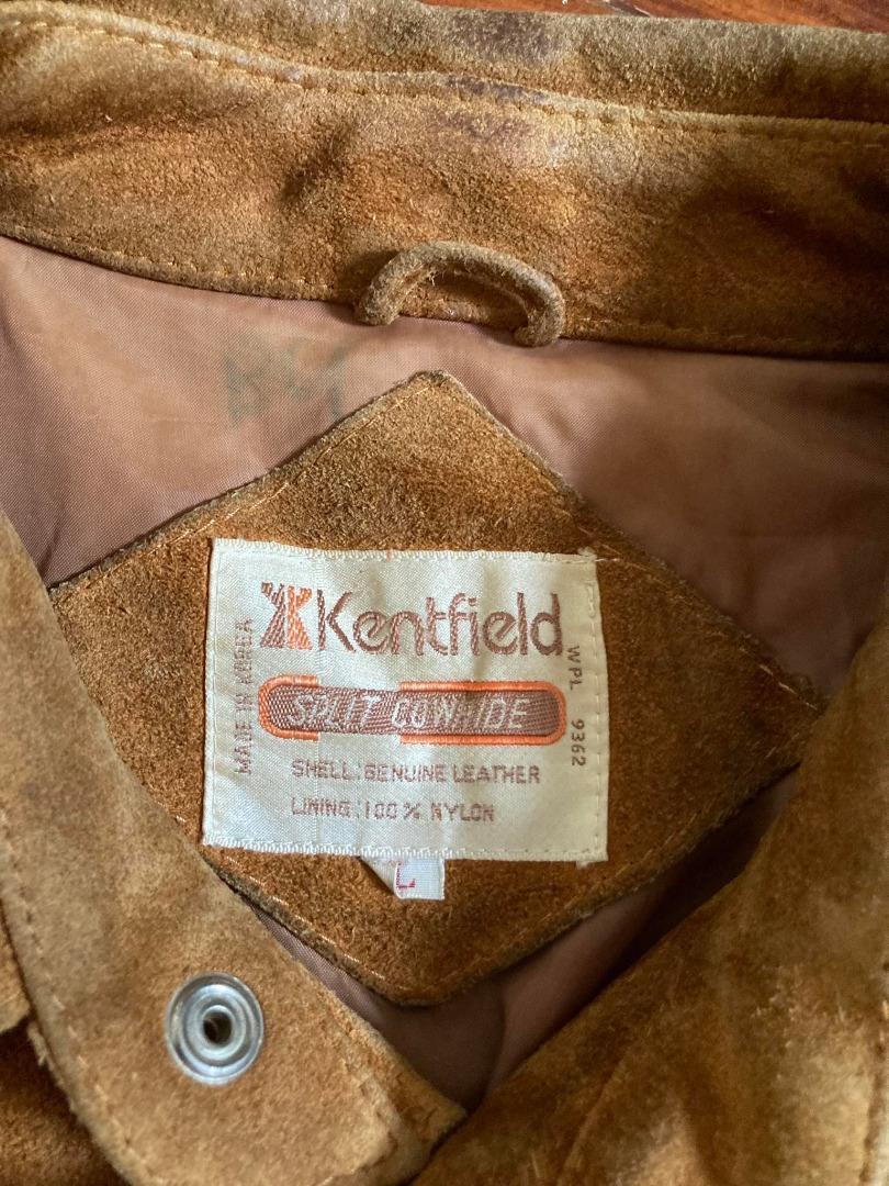 Vintage 80's Kentfield Split Cowhide Leather Jacket, Men's Fashion ...