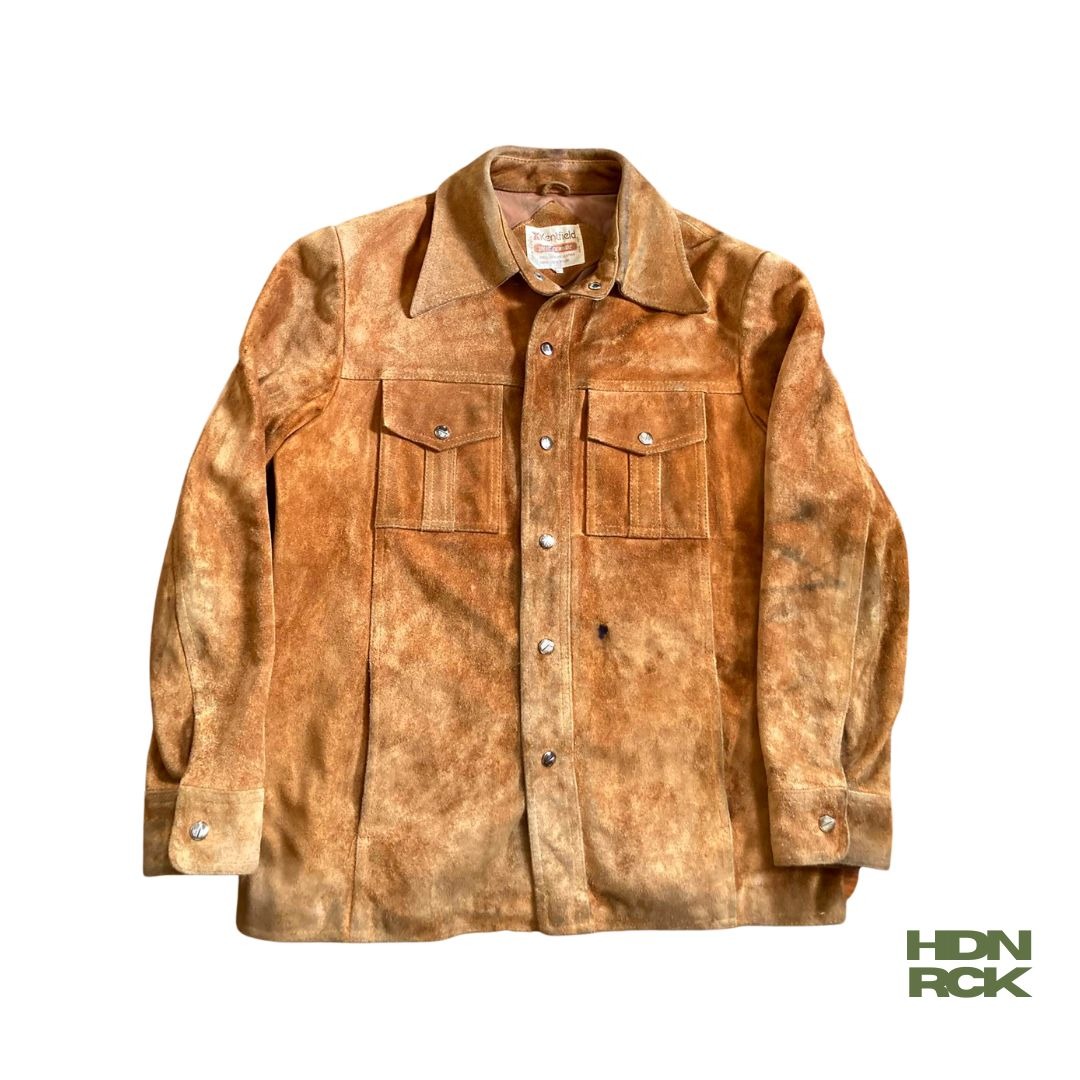 Vintage 80's Kentfield Split Cowhide Leather Jacket, Men's Fashion ...