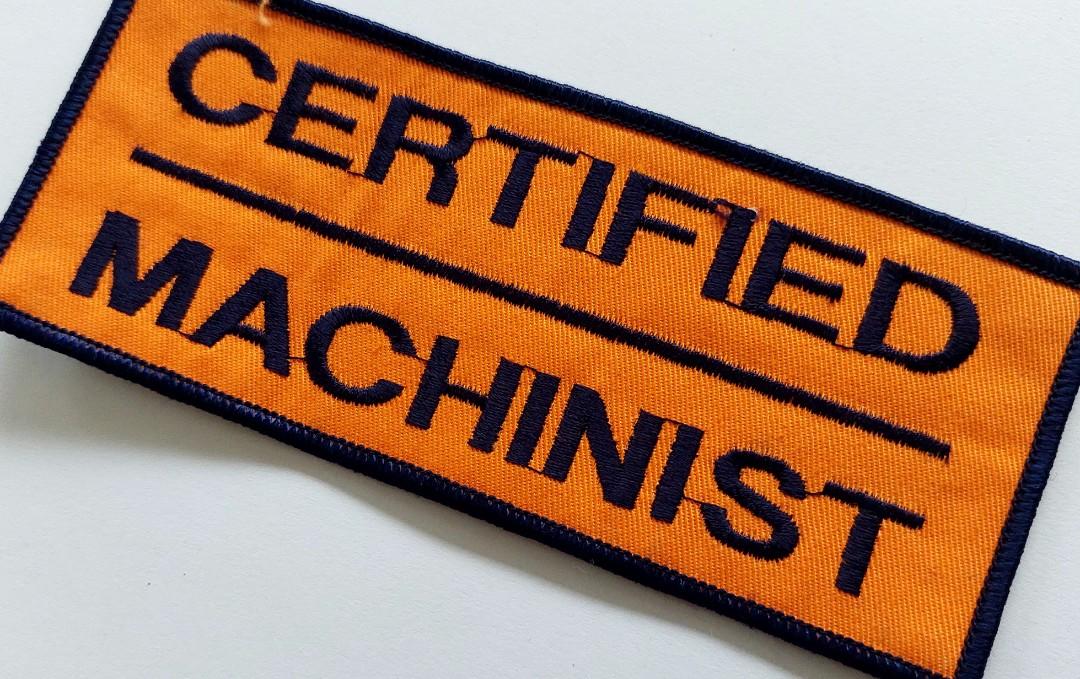 Vintage, 90s Patch, Certified Machinist, Hobbies & Toys, Memorabilia ...