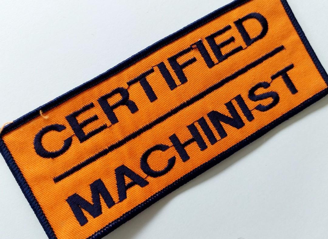 Vintage, 90s Patch, Certified Machinist, Hobbies & Toys, Memorabilia ...