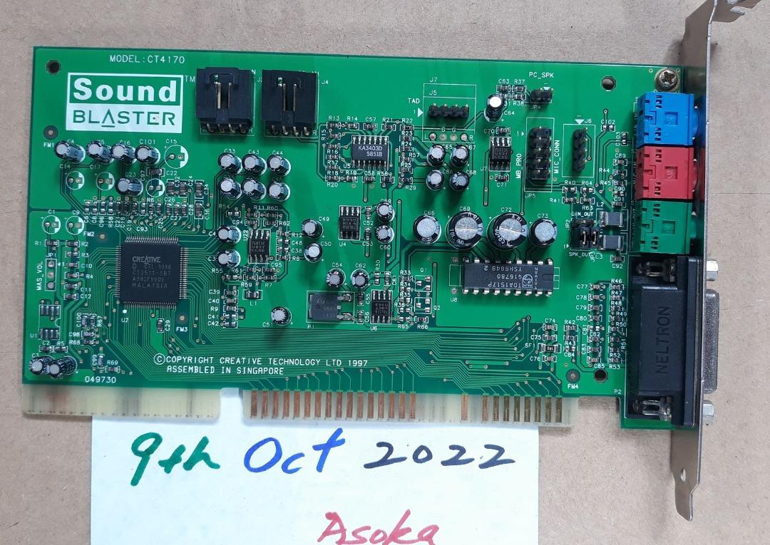 Vintage ISA Sound card, Computers & Tech, Parts & Accessories, Computer ...