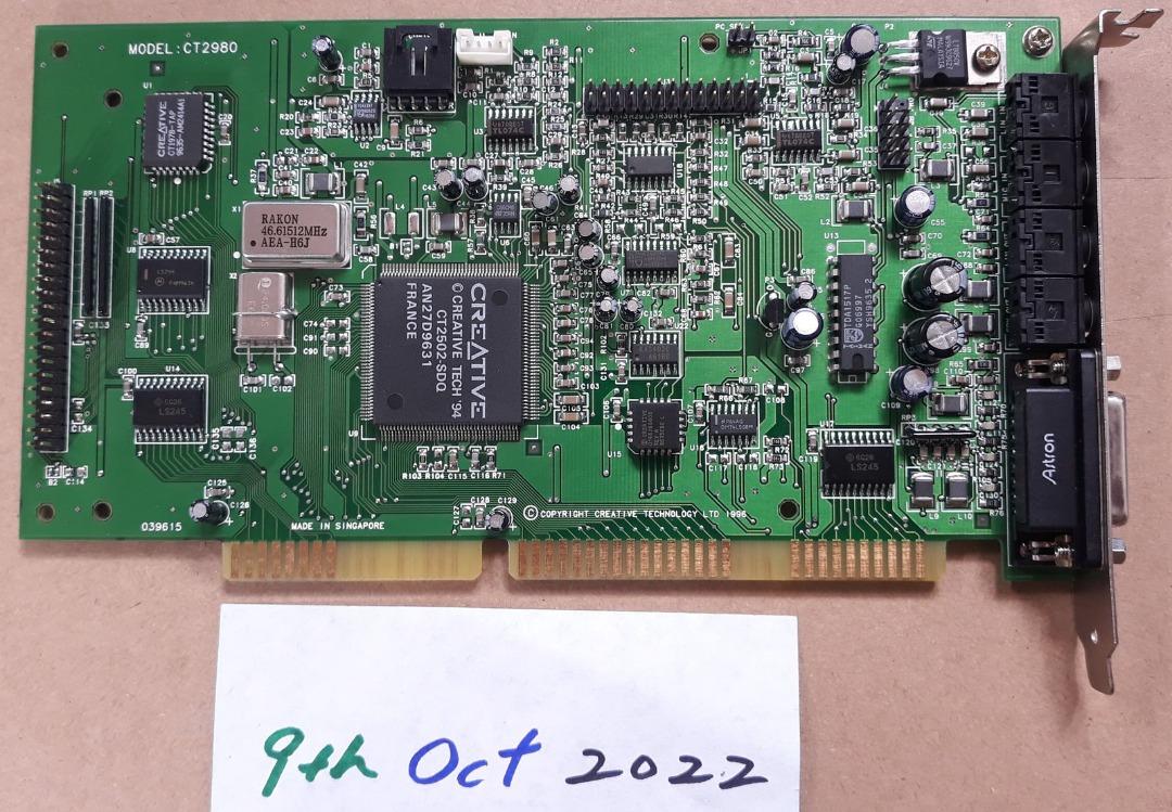 Vintage ISA Sound card, Computers & Tech, Parts & Accessories, Computer Parts on Carousell
