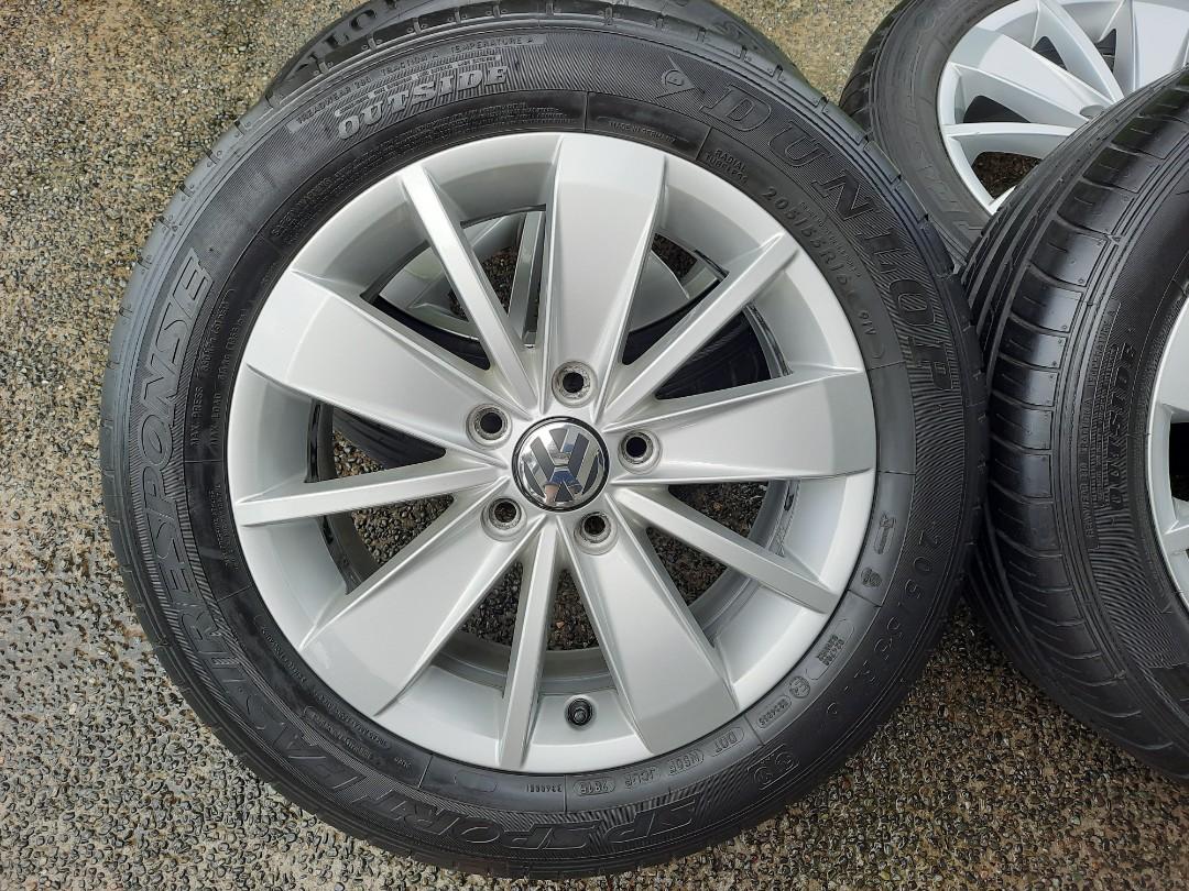 VW R16 mags and tires, Car Parts & Accessories, Mags and Tires on Carousell