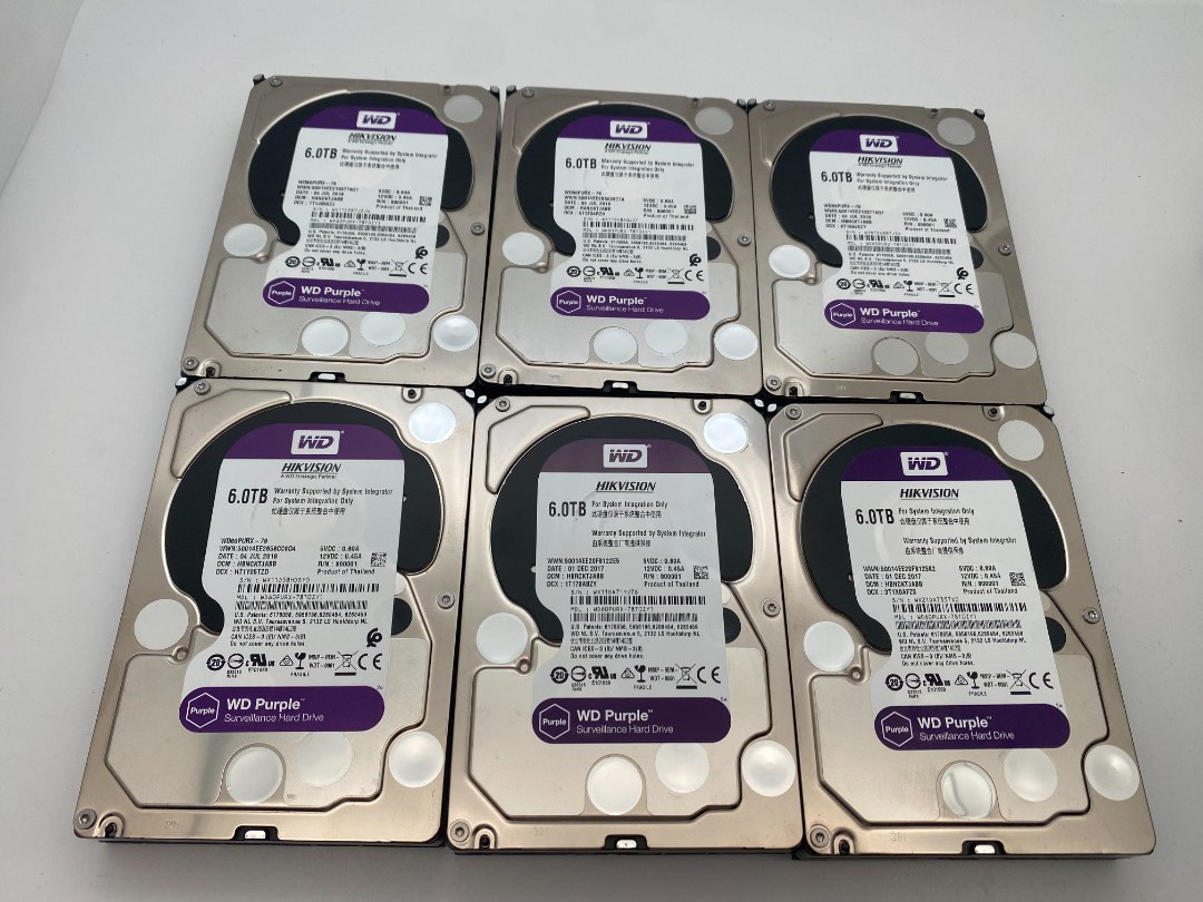 WD 紫標Western Digital 6TB Purple Surveillance HDD by HIKVISION WD60PURX ...
