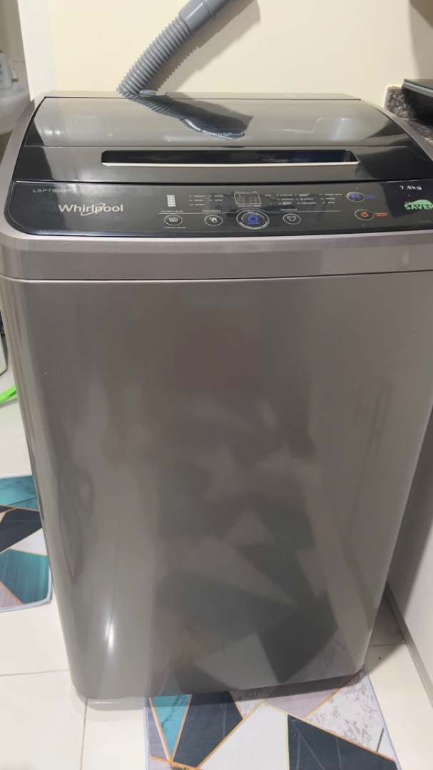 Whirpool washing machine automatic 7.8kg, TV & Home Appliances, Washing ...