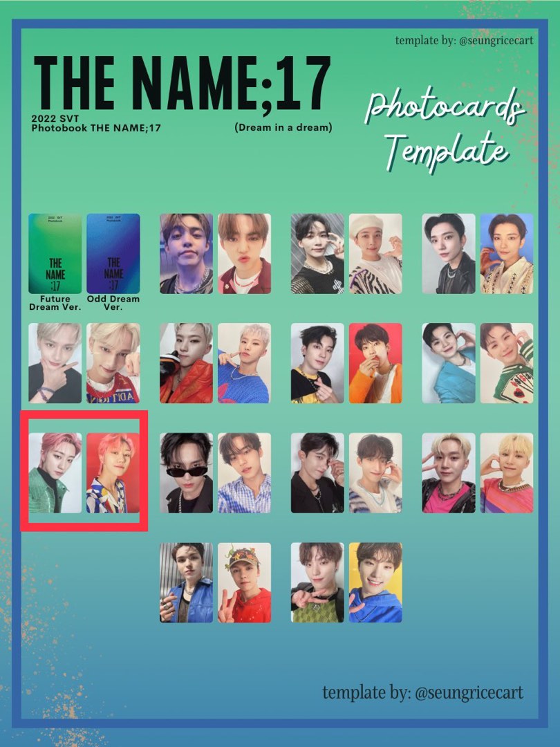 WTS / LFB - SEVENTEEN The Name ; 17 Photobook Photocards & Posters ...