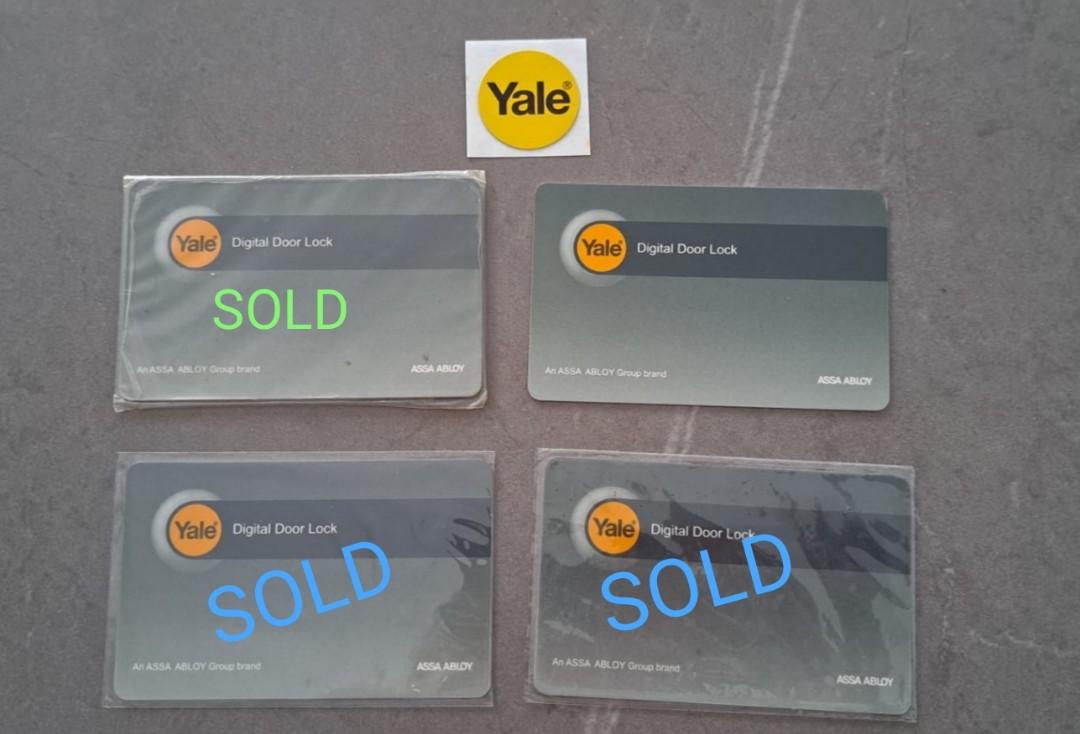 YALE RFID card or RFID sticker for digital door lock, Furniture & Home ...