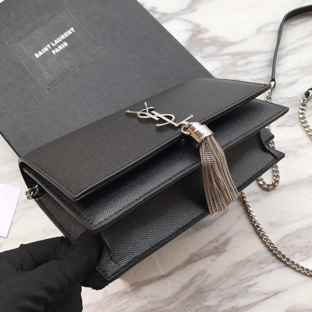 YSL caviar tassel WOC sling crossbody shoulder flap messenger socialite ...