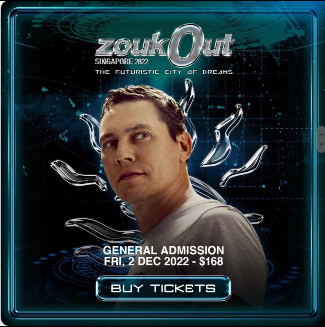 ZoukOut Day 1 Pass Tickets, Tickets & Vouchers, Event Tickets on Carousell