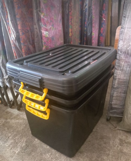 102L Storage Black Boxes - To QC, Furniture & Home Living, Home ...