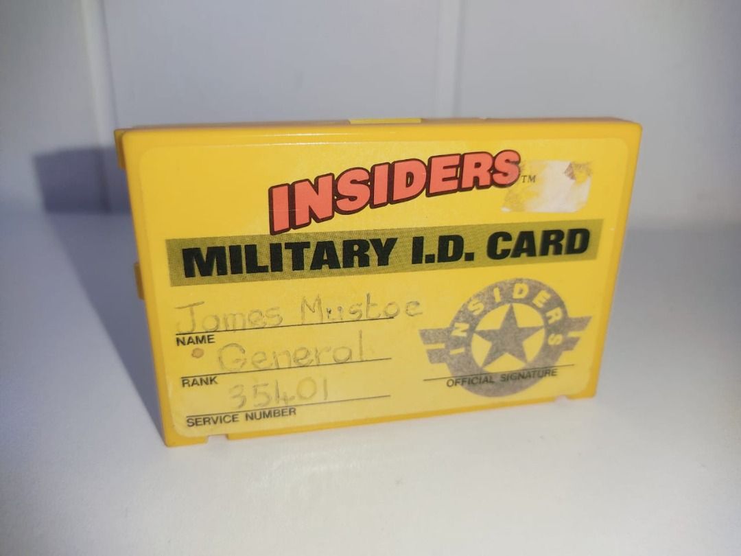 1990 GALOOB MICRO MACHINES - INSIDERS MILITARY ID CARD MINIMICRO ...