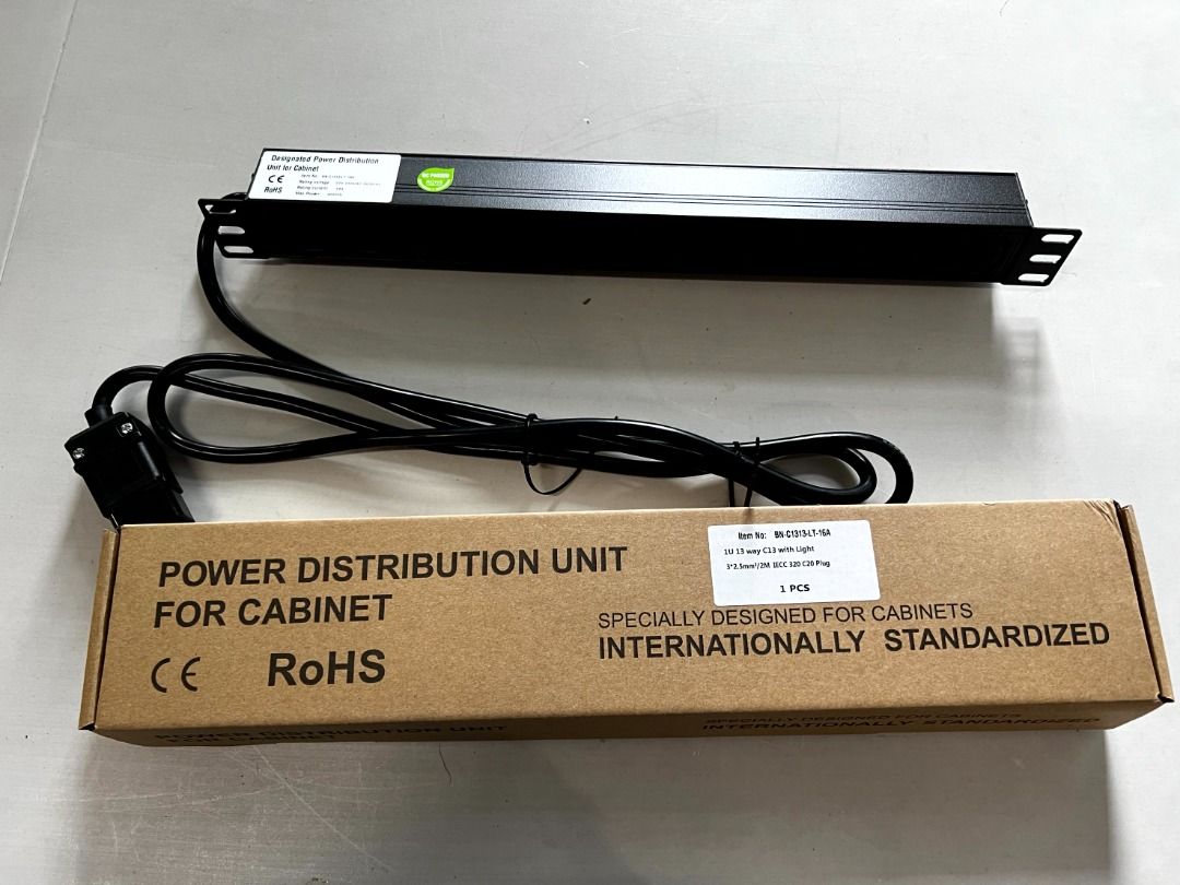 1U 13 Way C13 horizontal PDU with input C20 plug (3KVA to 5KVA UPS ...