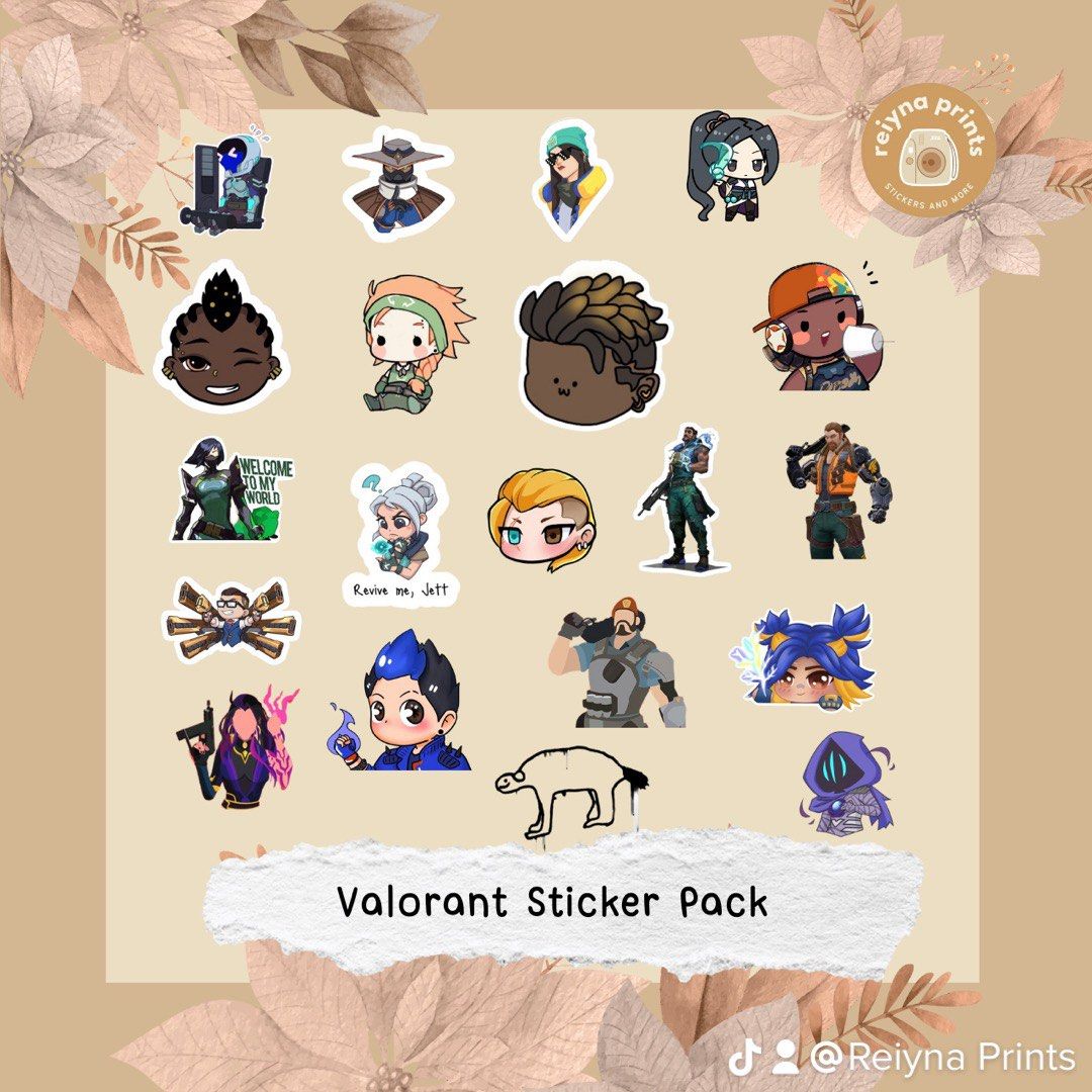 20 pcs valorant stickers on Carousell