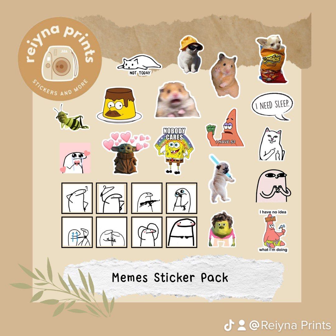 25 pcs random memes sticker pack, Hobbies & Toys, Stationary & Craft ...