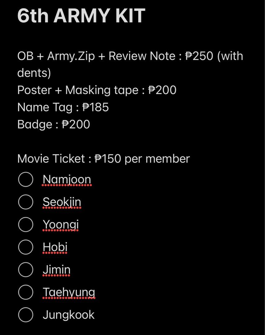 6th Army Kit Tingi, Hobbies & Toys, Memorabilia & Collectibles, K-Wave ...