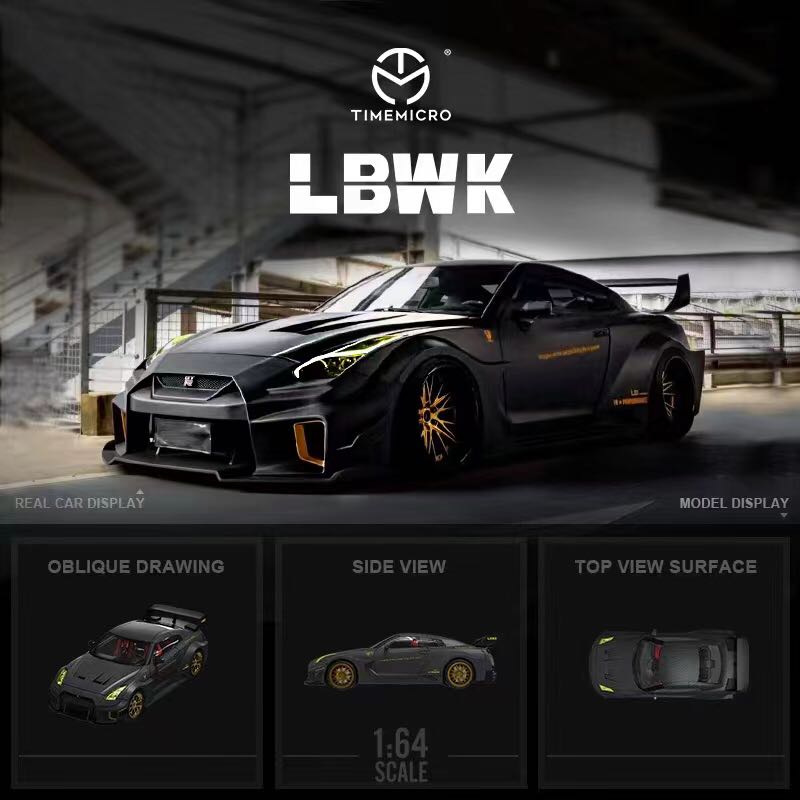 預訂 pre-order**** Time Micro TM 1:64合金模型！R35 GTR LB改裝版，3.0版本Silhouette ...