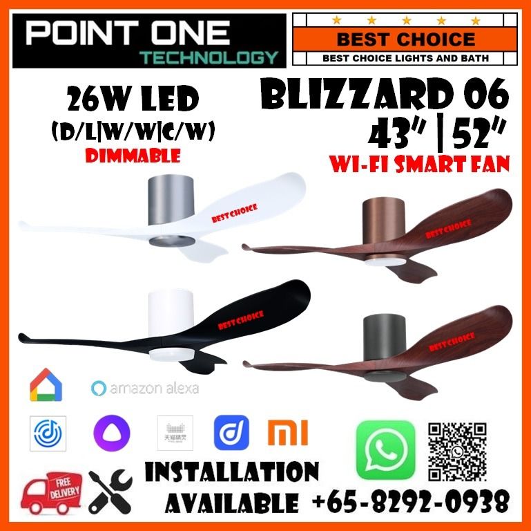[SG60 Voucher] Po Eco Blizzard 06 Blades + Wi-Fi Smart Function ...