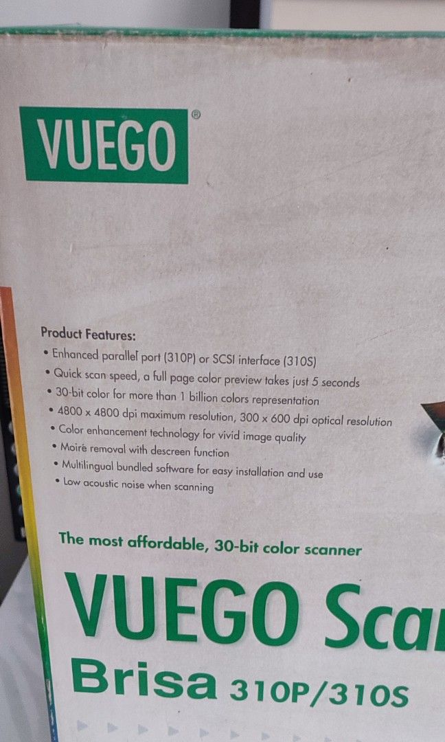 Acer Vuego Scan Brisa 310P 30-Bit Color Scanner, Computers & Tech, Printers, Scanners & Copiers ...