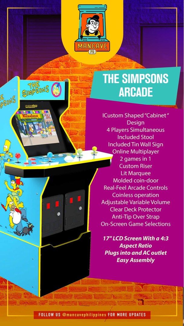 Arcade 1up The Simpsons, Video Gaming, Video Game Consoles, Others on ...