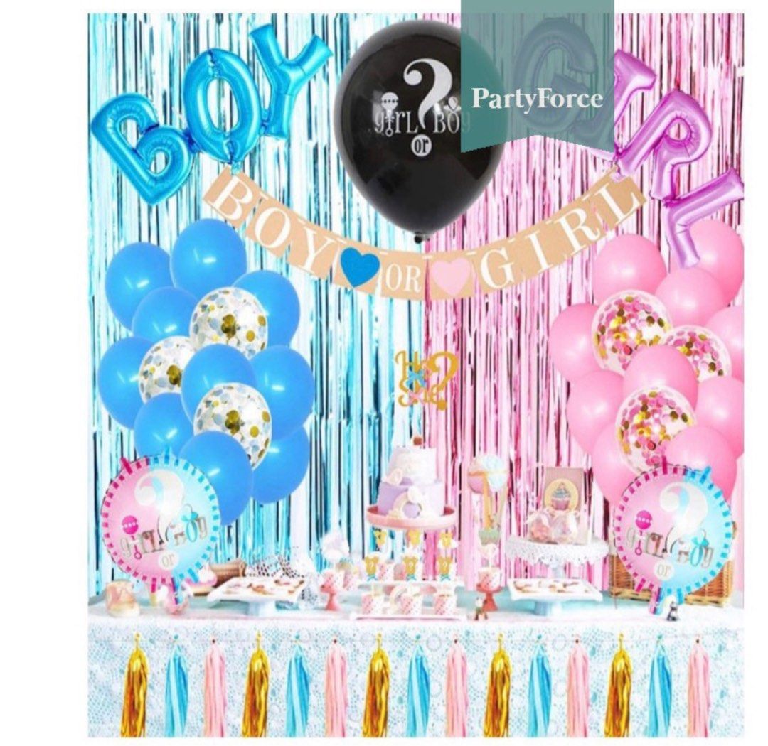 BNIB GENDER REVEAL PARTY PACK nego, Hobbies & Toys, Stationery & Craft ...