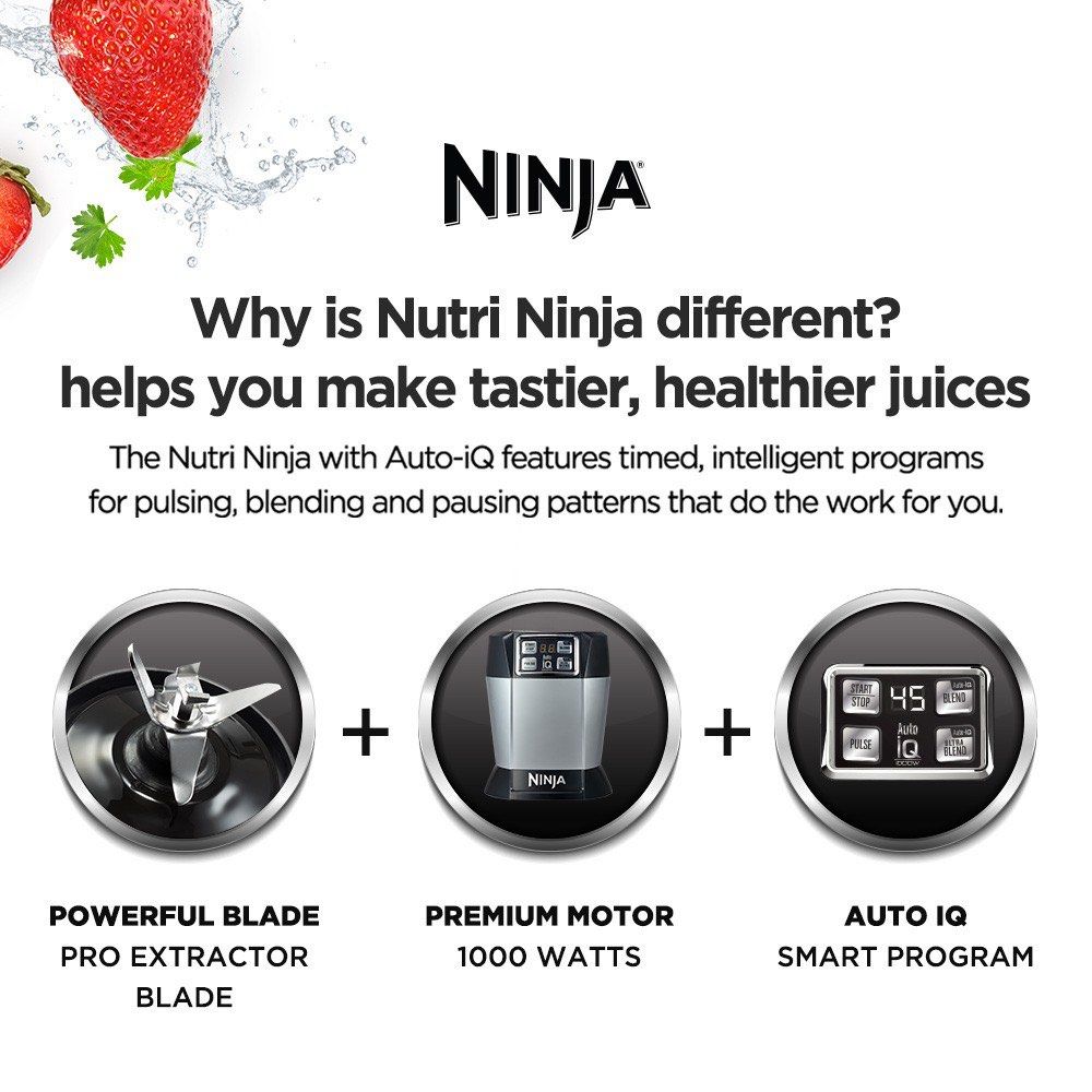 BNIB Ninja Professional Auto-IQ Blender with Nutrient Extraction 1000W ...