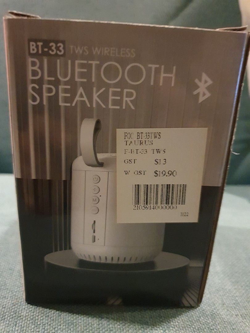 BNIB TWS BT-33 Bluetooth speaker, Audio, Soundbars, Speakers ...