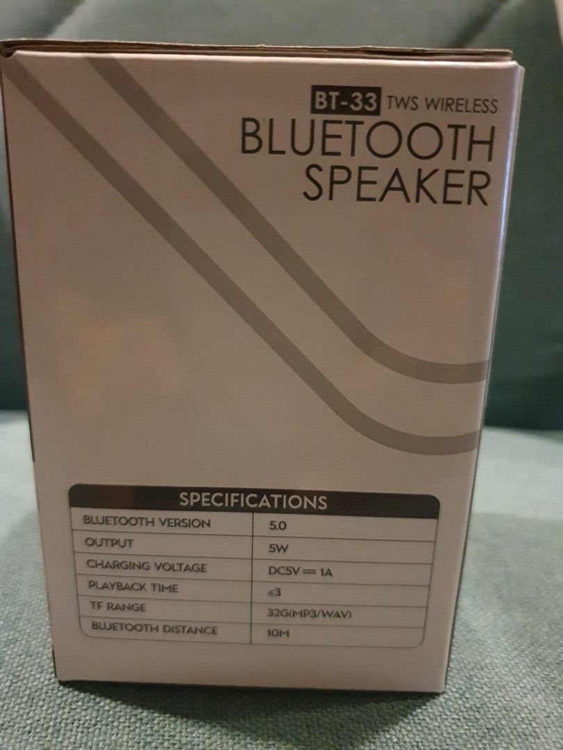 BNIB TWS BT-33 Bluetooth speaker, Audio, Soundbars, Speakers ...